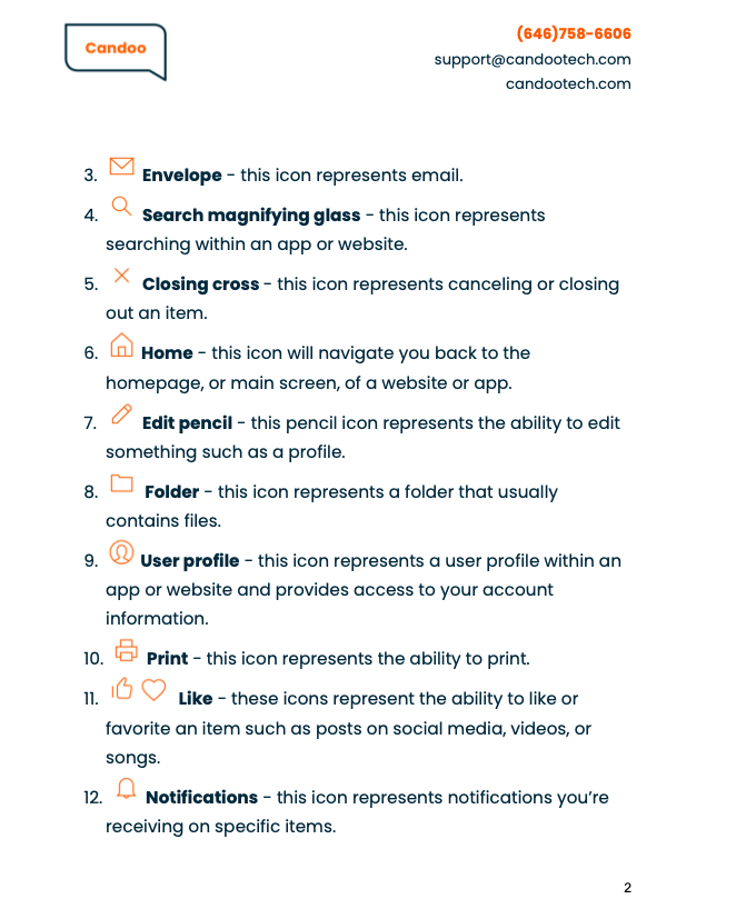 Candoo How to: Universal Icons and Symbols – CandooTech