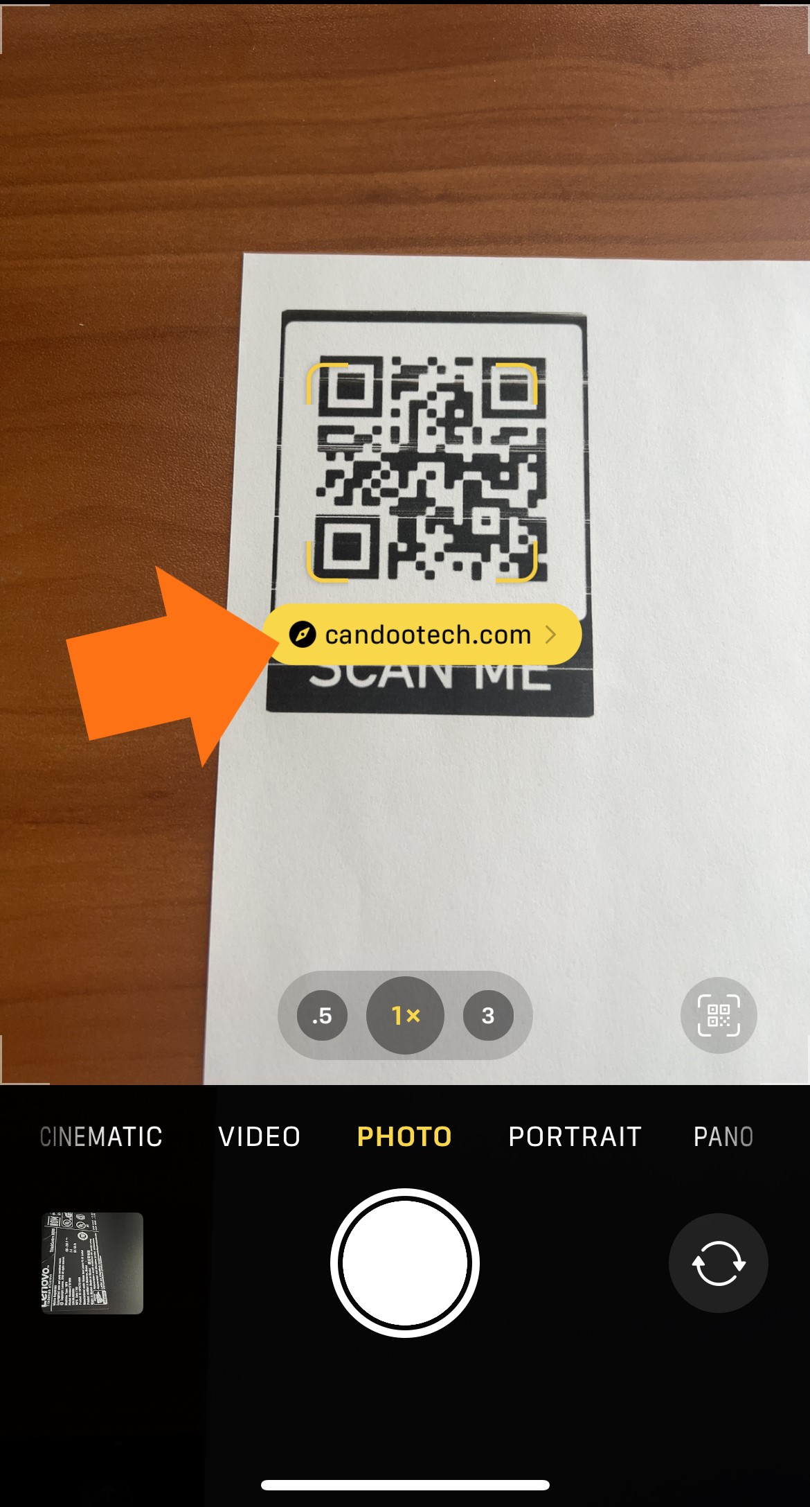 Candoo How to Scan a QR code with your iPhone, iPad, or iPod touch ...